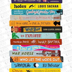 Children's Book Stack Print | Classroom Poster | Teachers Gift | Book ...