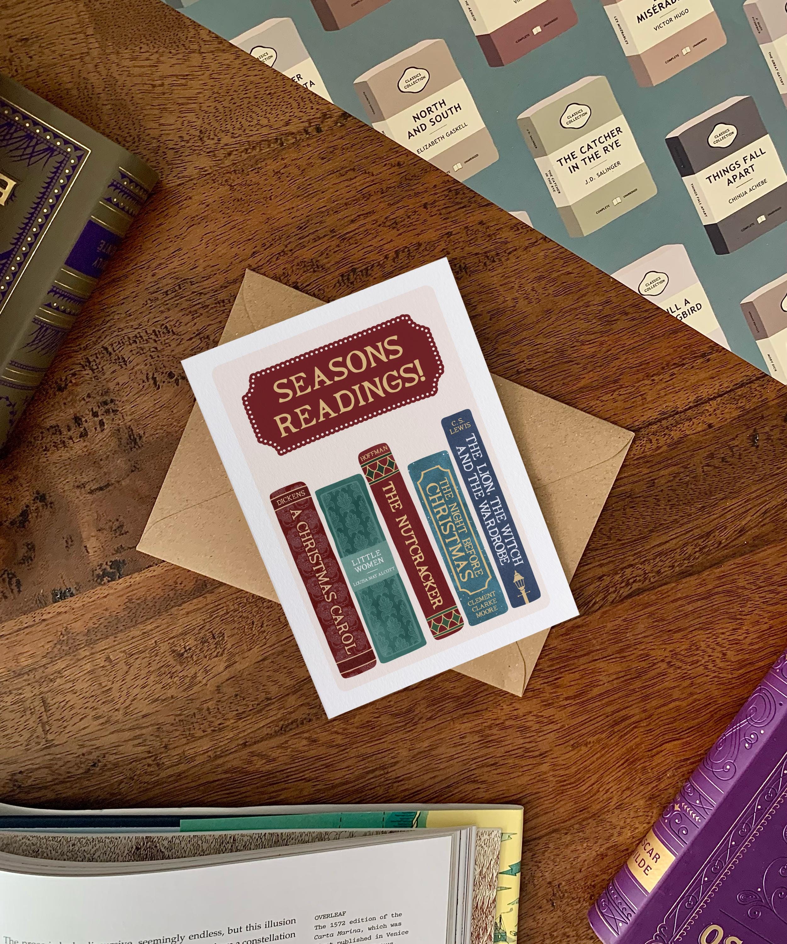 Seasons Readings Bookish Christmas Card | Little Women, the Nutcracker ...