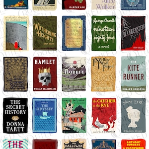 Classic Literature Print | Classic Book Covers | Library Poster ...