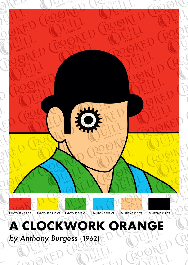 A Clockwork Orange Art Print Pantone Colour Palette Color - Etsy