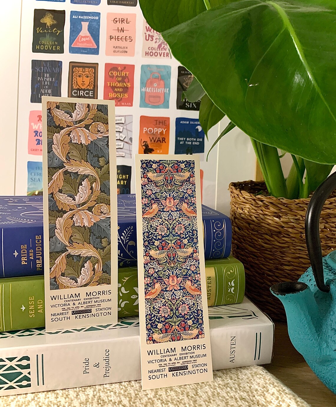 William Morris Bookmark Bookish Gift Strawberry Thief - Etsy UK