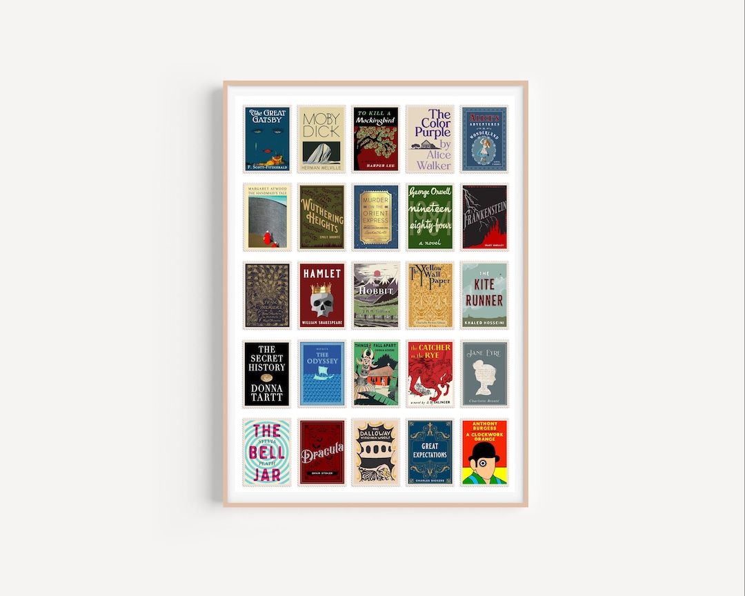 Classic Literature Print | Classic Book Covers | Library Poster ...