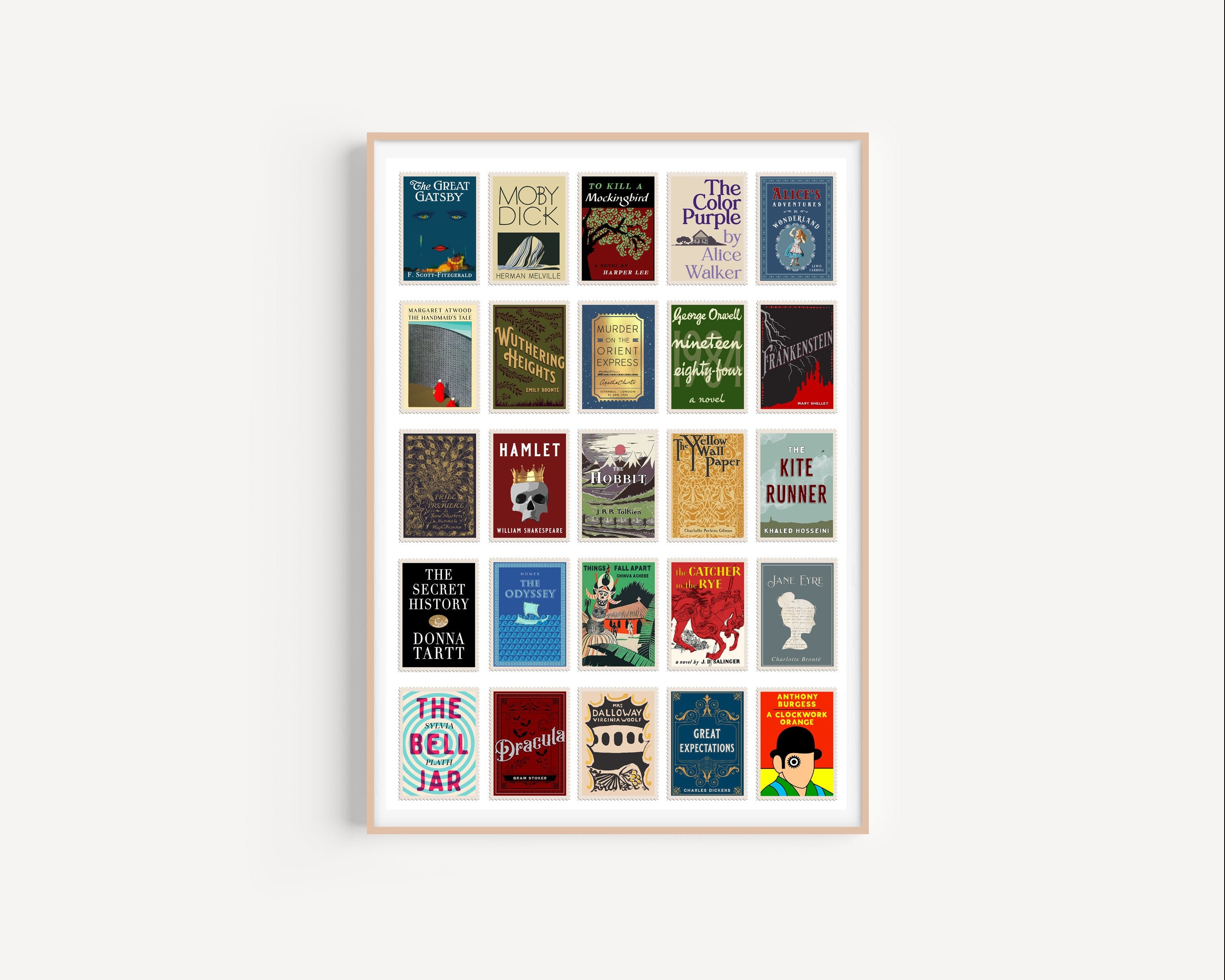 Classic Literature Print Classic Book Covers Library | Etsy