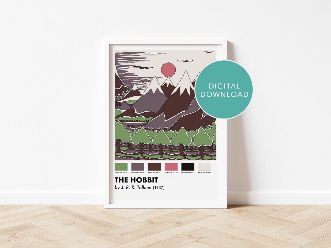 DIGITAL PRINT | the Hobbit Inspired Art Print | Pantone Colour Palette ...