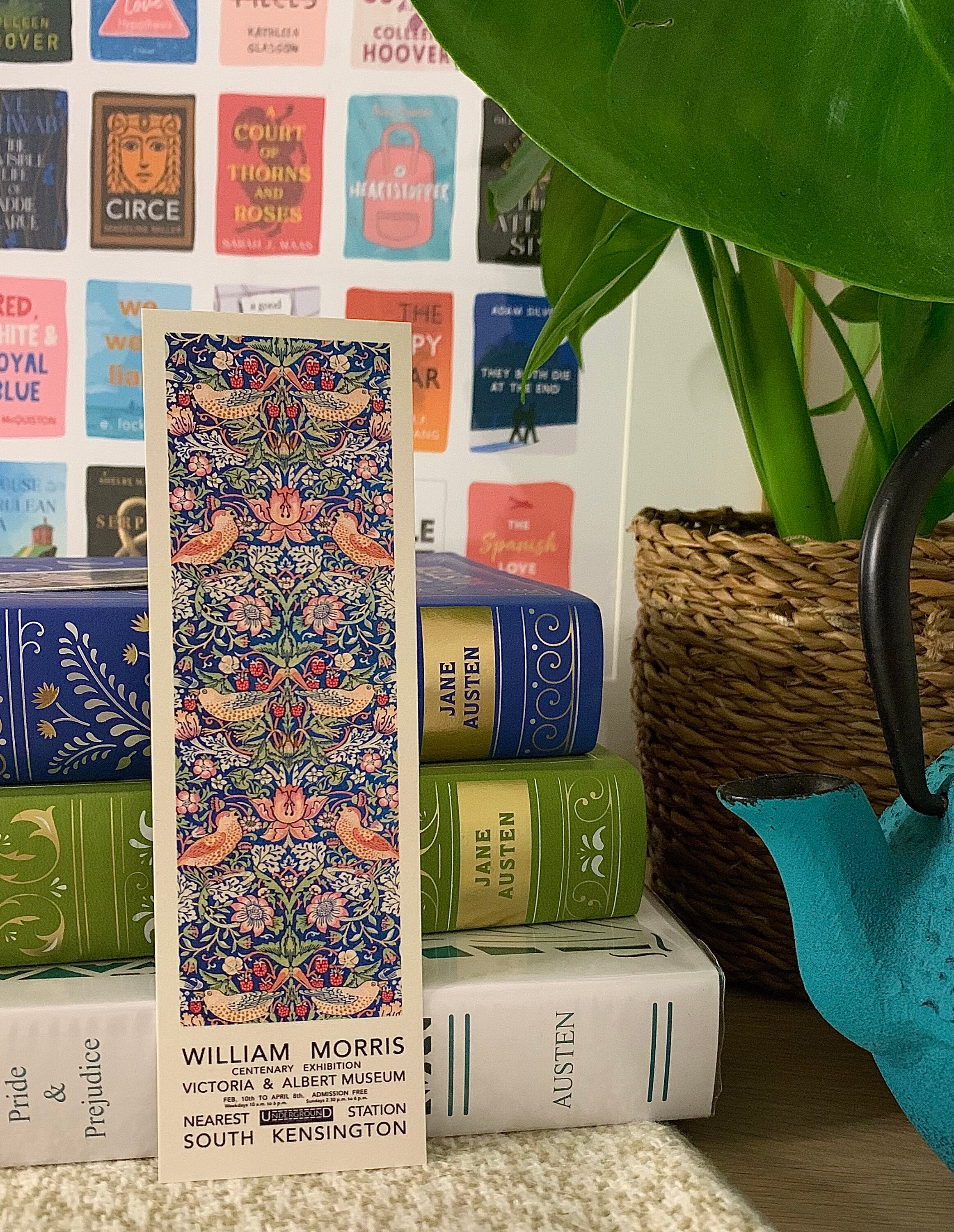 William Morris Bookmark Bookish Gift Strawberry Thief - Etsy UK