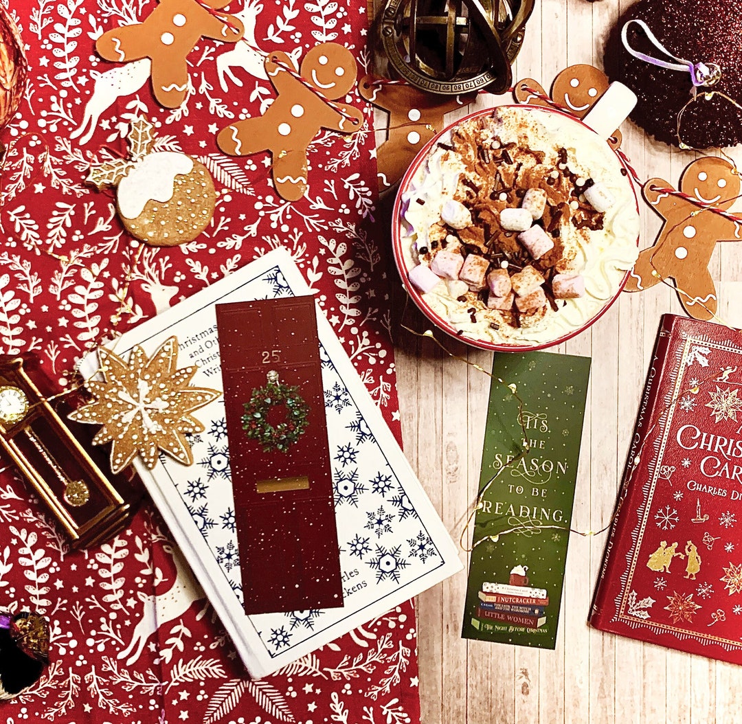 Christmas Bookmark | Festive Winter Themed Bookmark - Etsy