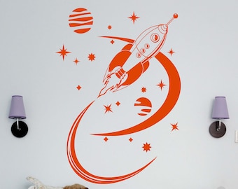 Rocket ship decal | Etsy