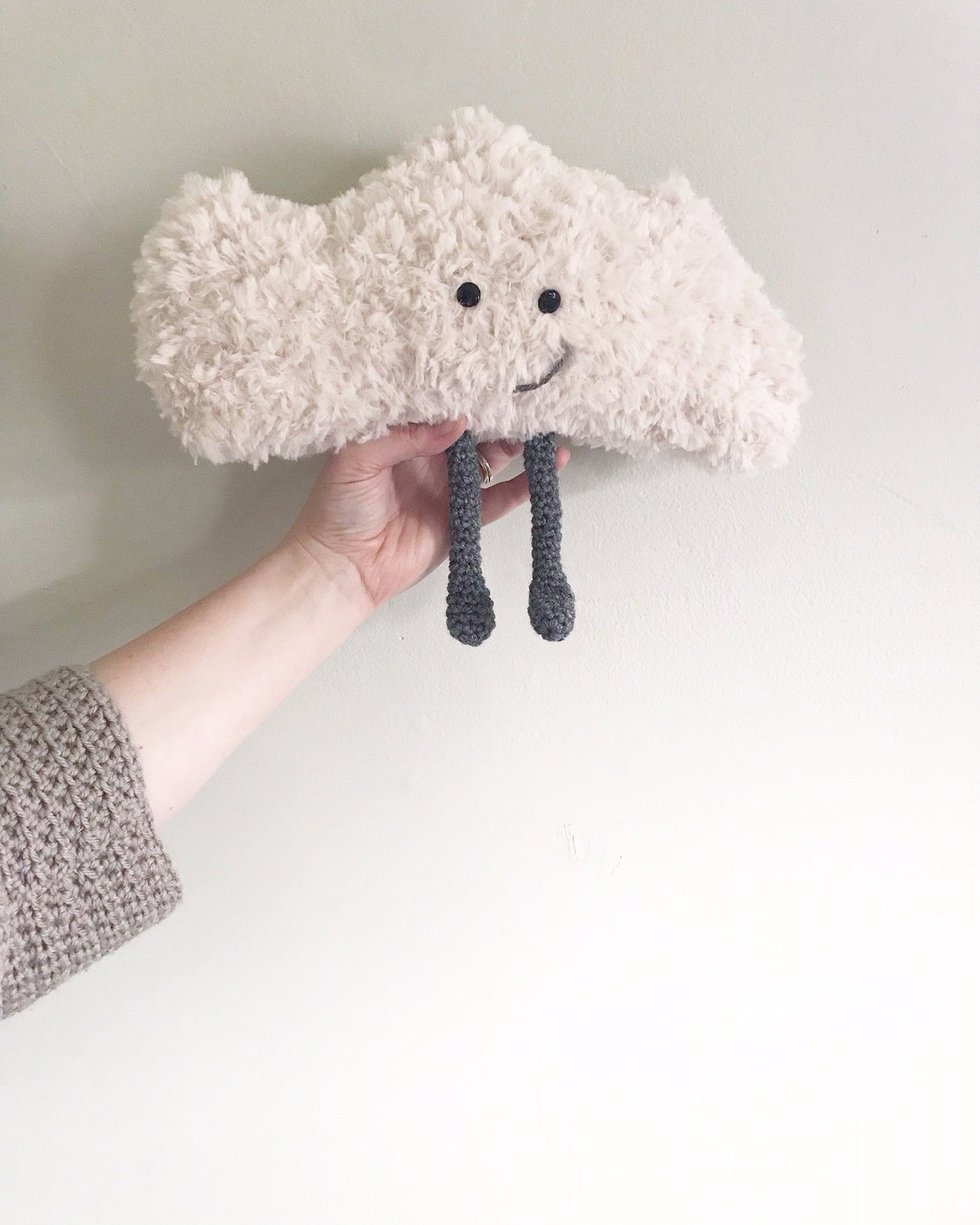 Crochet Stuffed Toy Crochet Stuffie Pattern Clarence the Cloud - Etsy