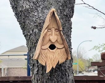 Wood Face Birdhouse - Etsy
