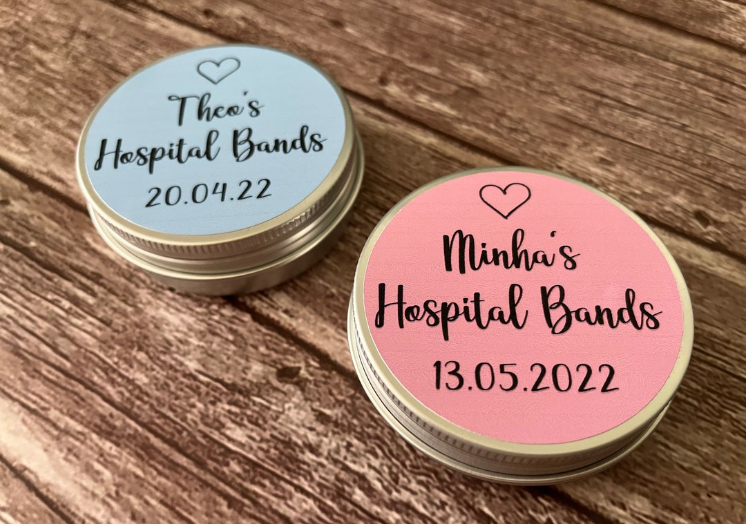 Baby Hospital Name Bracelet/bands/tags/umbilical Cord Clip Keepsake Tin ...