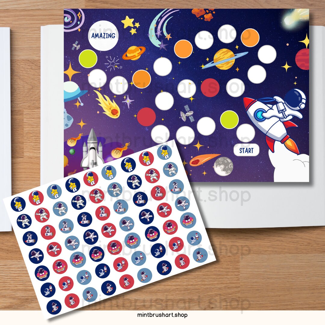 Printable Space Reward Chart, Astronaut Reward Chart Kids, Behavior ...