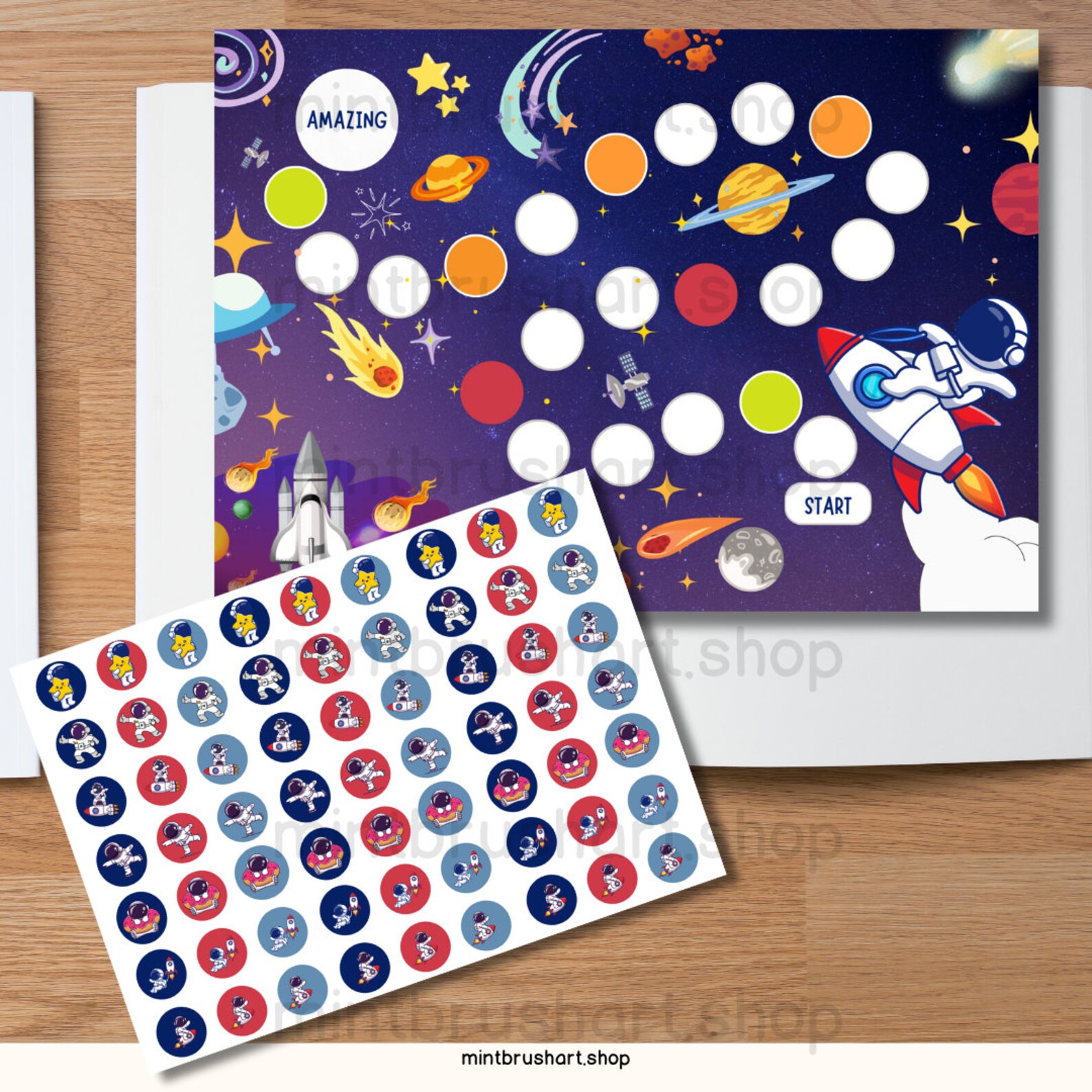 Printable Space Reward Chart, Astronaut Reward Chart Kids, Behavior ...