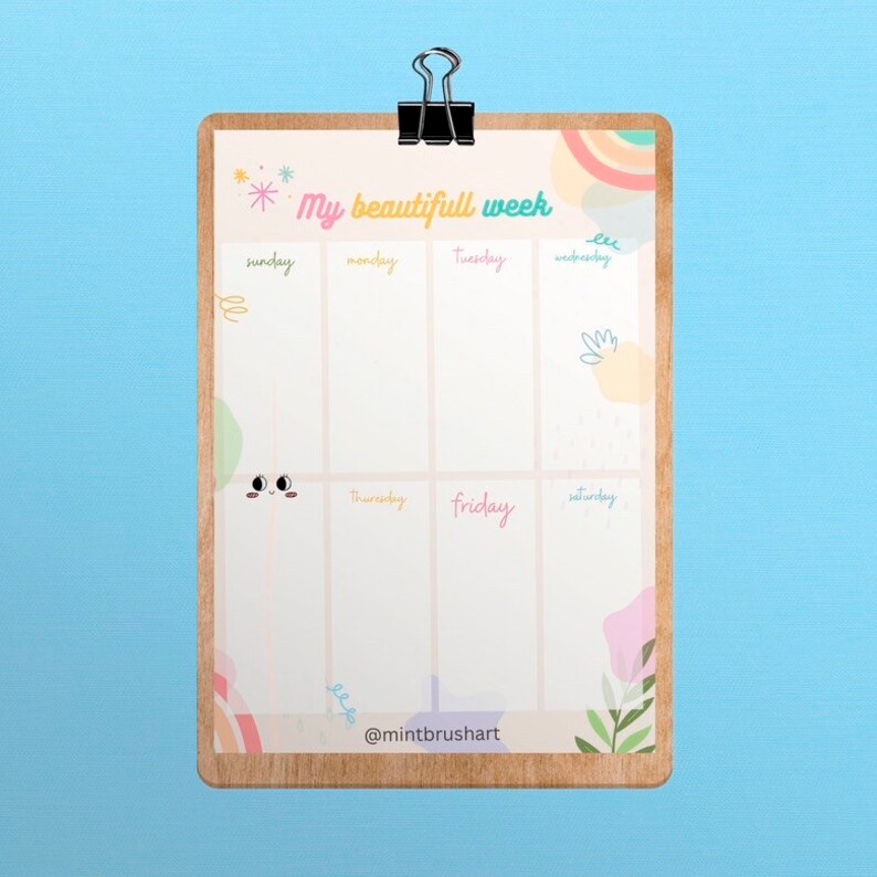 Digital Floral Weekly Planner| Beautiful Inspiration Notebook ...
