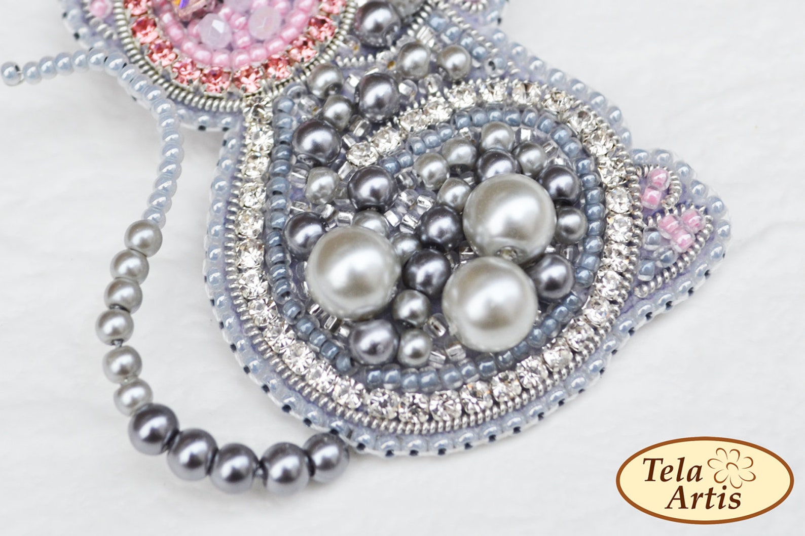 Jewelry Making Set Silver Mouse Beading Brooches Embroidery Kit ...