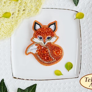 Jewelry Making Set Red Fox Beading Brooches Kit for Embroidery Brooches ...