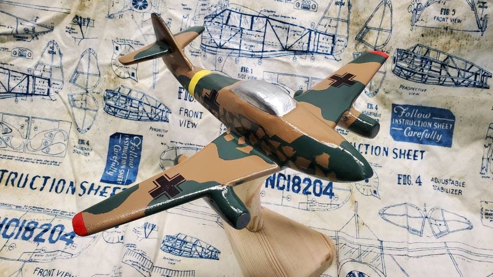 Handcrafted wooden German ME-262 toy plane | Etsy