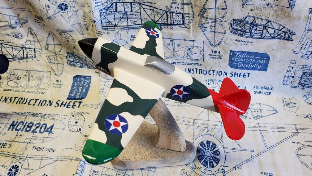 Handcrafted Wooden P-40 Warhawk Toy Plane. - Etsy