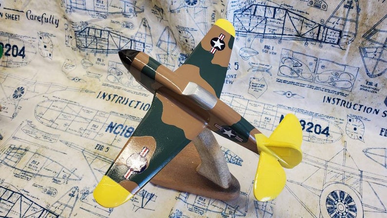 Handcrafted Wooden P-40 Warhawk Toy Plane. - Etsy