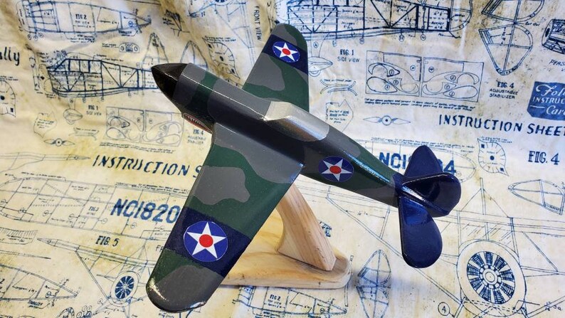 Handcrafted Wooden P-40 Warhawk Toy Plane. - Etsy