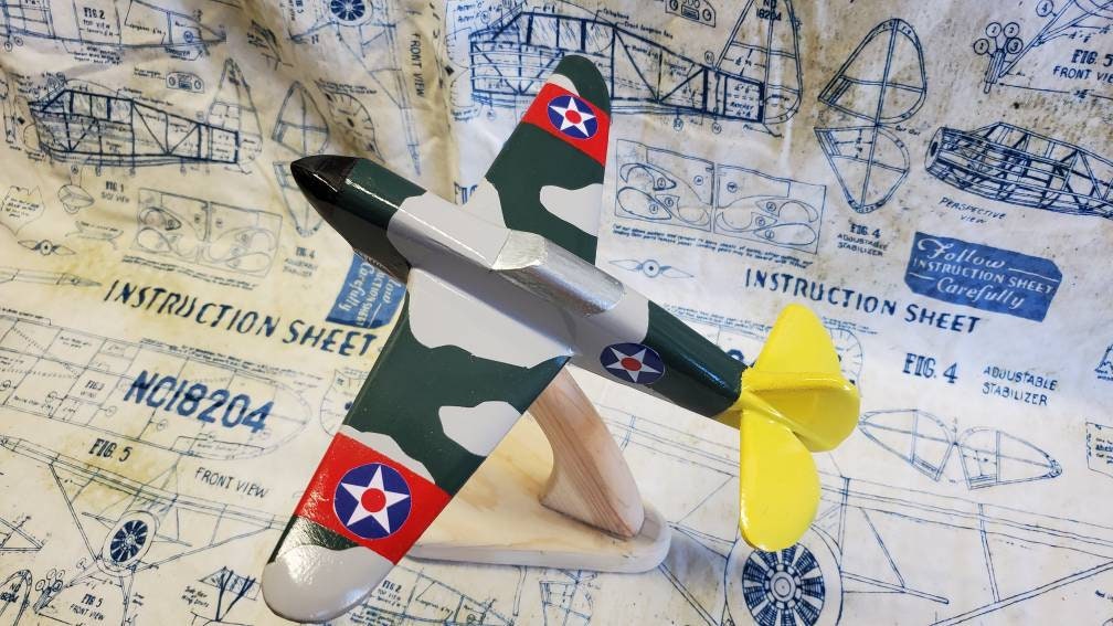 Handcrafted Wooden P-40 Warhawk Toy Plane. - Etsy