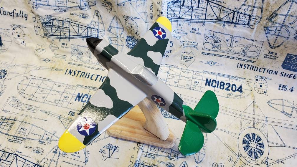 Handcrafted Wooden P-40 Warhawk Toy Plane. - Etsy