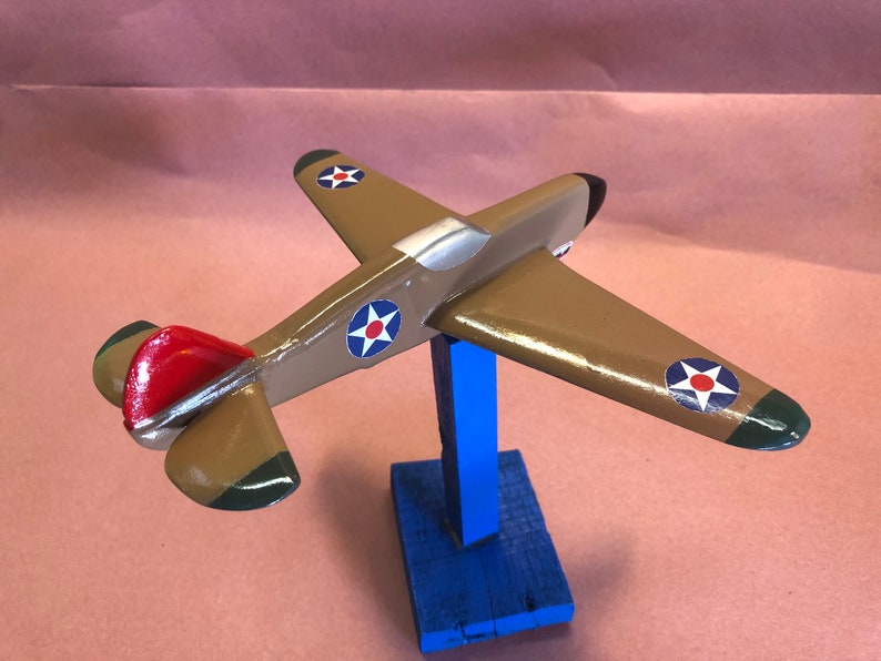 Handcrafted wooden P-40 Warhawk toy plane. | Etsy