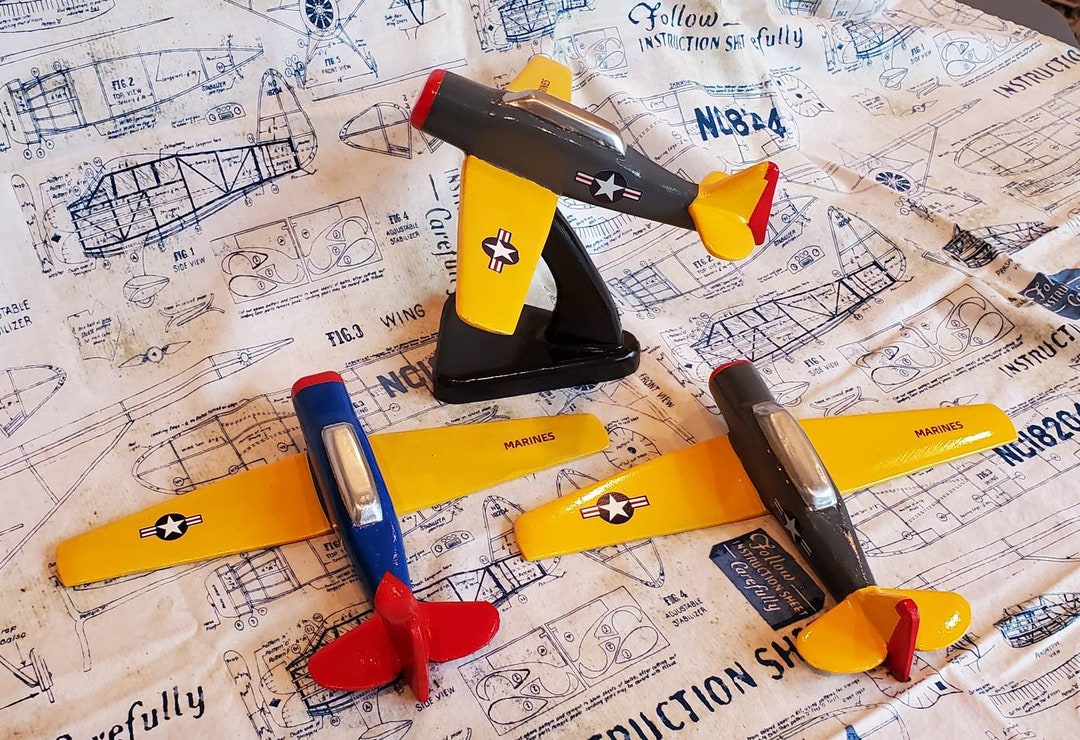 Handcrafted Wooden T6 Texan Toy Plane - Etsy
