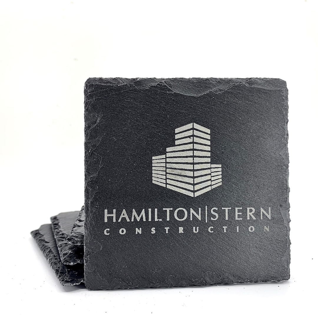 Engraved Company Slate Coasters| Great for Employee & Client Gifts ...