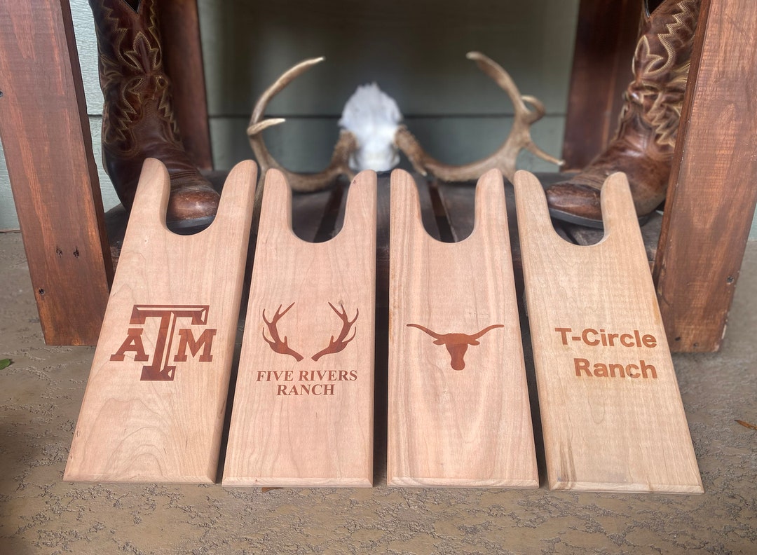 Custom Wooden Boot Jacks Cherry Wood Boot Jacks Handmade in Texas Great ...