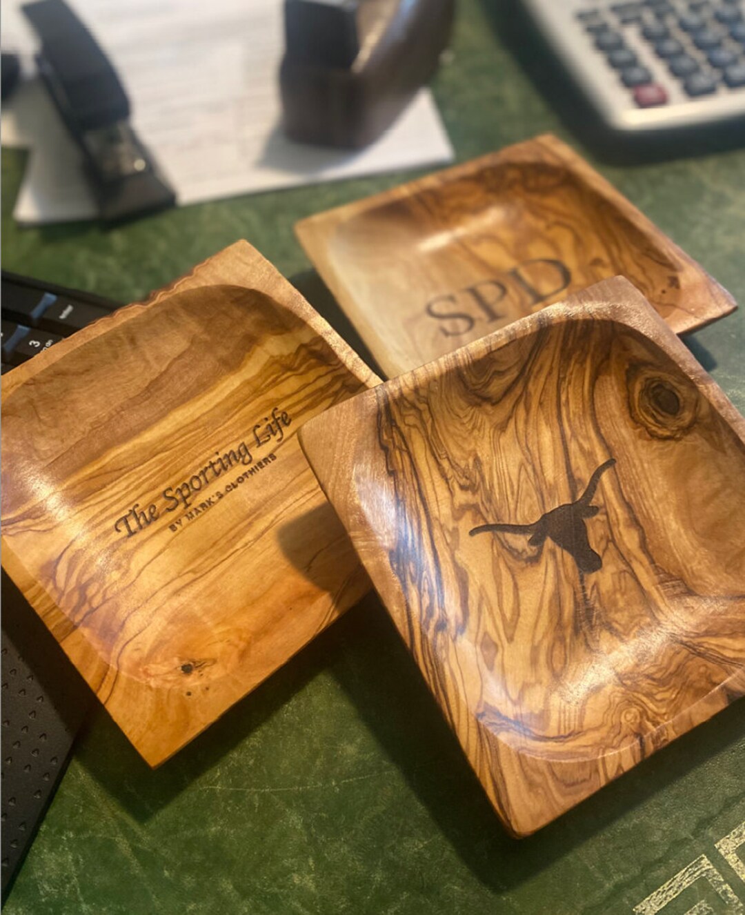 Olive Wood Catch-all Tray Customizable Wooden Catch-all Made From ...