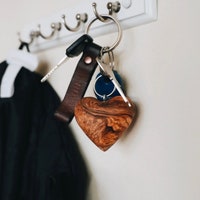Set of 100 Blank Wood Key Chain - HEART - Rosewood Color - Key Ring ...