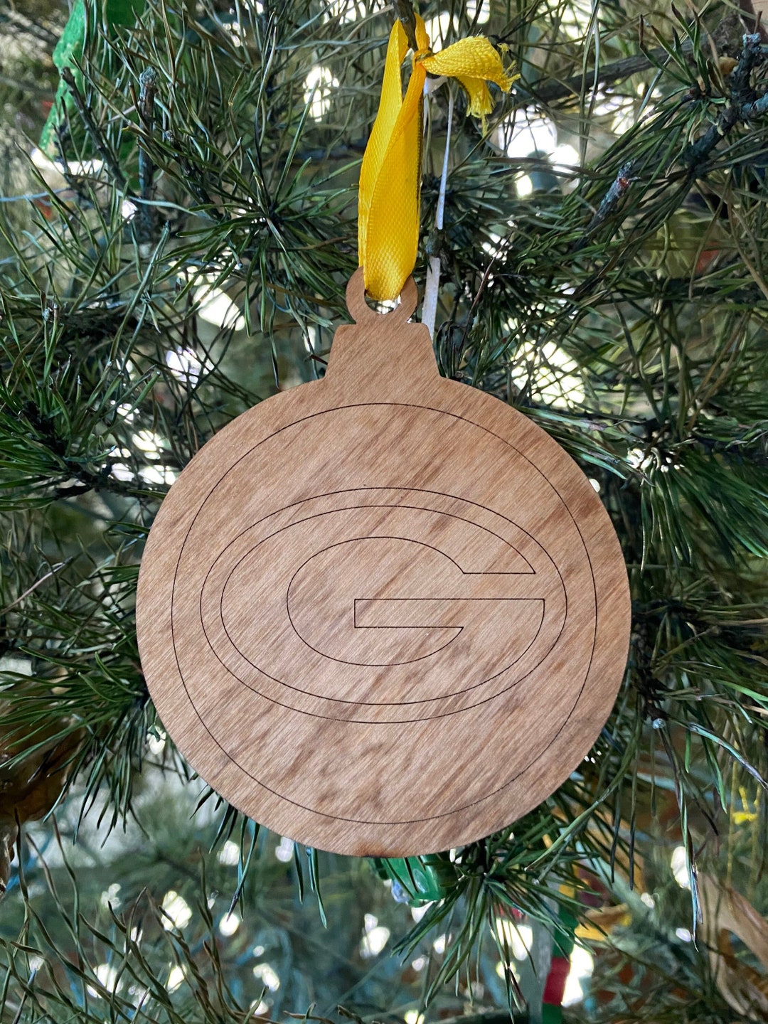 Green Bay Packers Ornament Football Christmas Ornament - Etsy