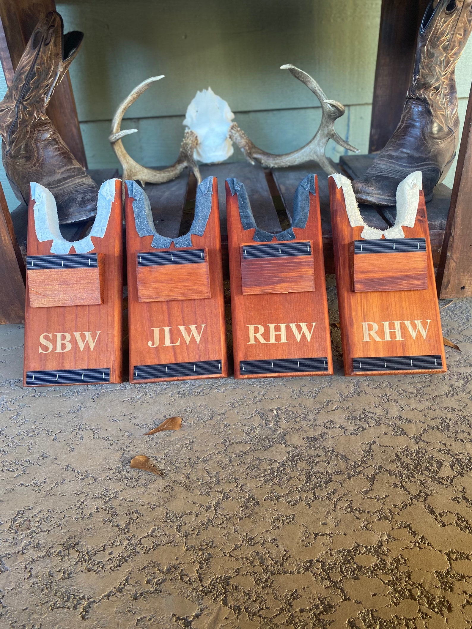 Custom Wooden Boot Jacks| Pine and Leather Boot Jacks| Handmade in ...