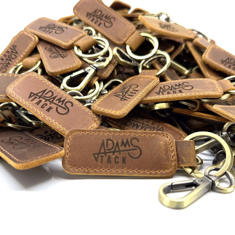 Bulk Leather Company Logo Keychains| Personalized Logo Keychains ...