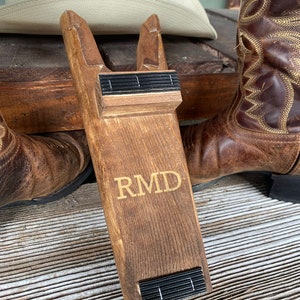 Custom Wooden Boot Jacks Pine and Leather Boot Jacks - Etsy