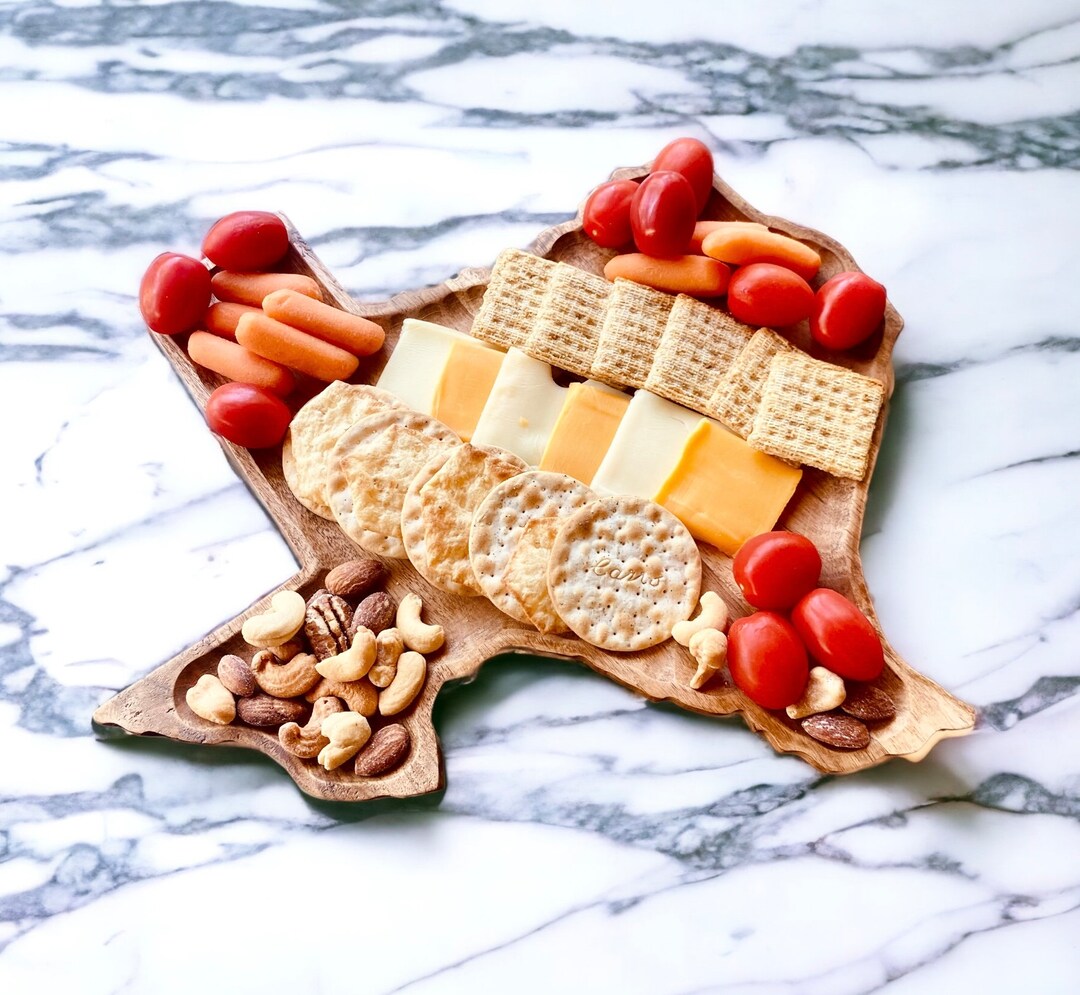 Custom Texas Shaped Serving Tray Charcuterie Board Can Be Blank or ...