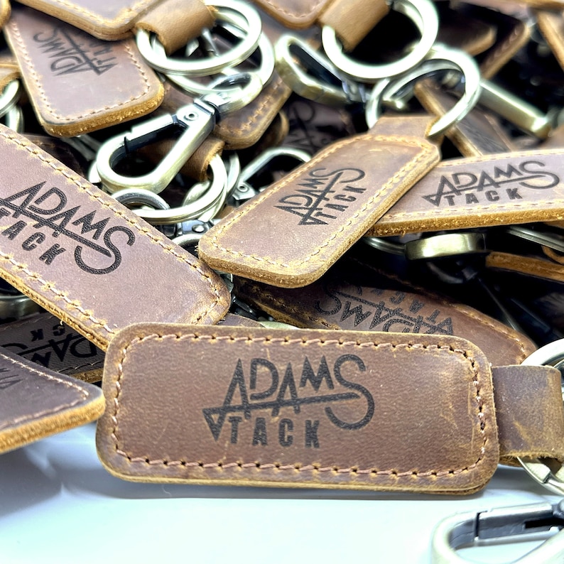 Bulk Leather Company Logo Keychains| Personalized Logo Keychains ...