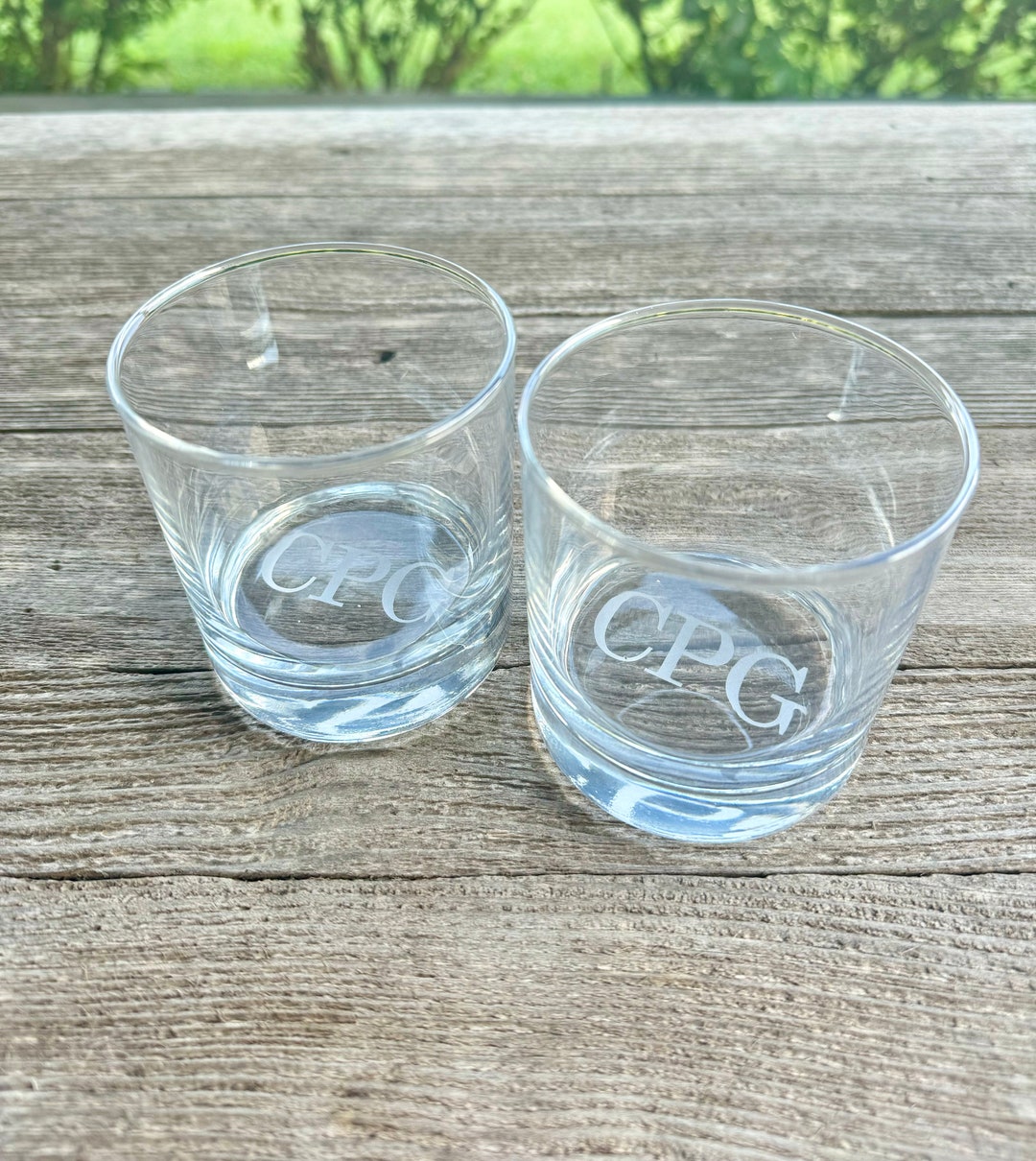 Custom Initial Whiskey Glasses| Bottom Engraving| Any Names, Any ...