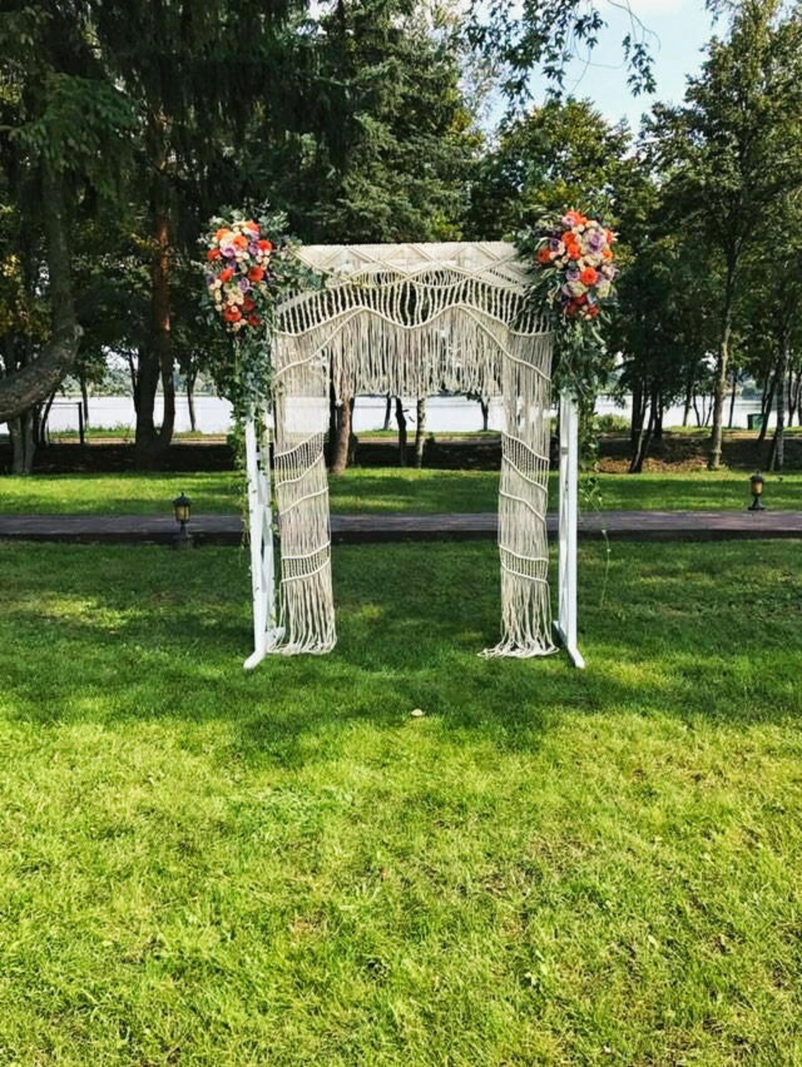 Boho Macrame Wedding Backdrop Macrame Backdrop Wedding Arch - Etsy