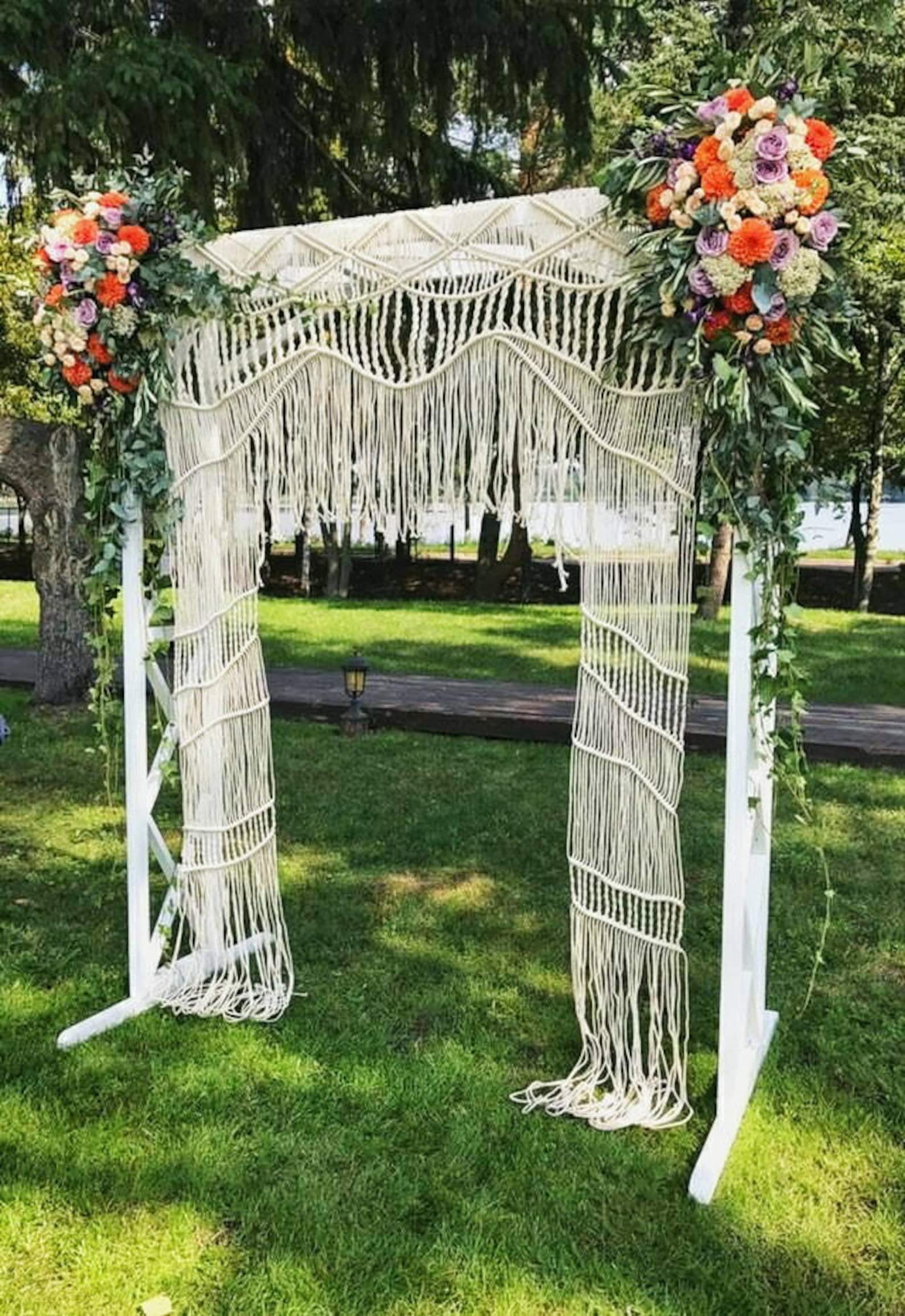 Boho Macrame Wedding Backdrop Macrame Backdrop Wedding Arch - Etsy