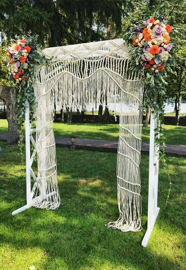 Boho Macrame Wedding Backdrop Macrame Backdrop Wedding Arch | Etsy