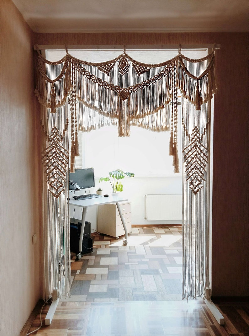 Bohemian Macrame Wedding Backdrop Macrame Wedding Arch Large - Etsy
