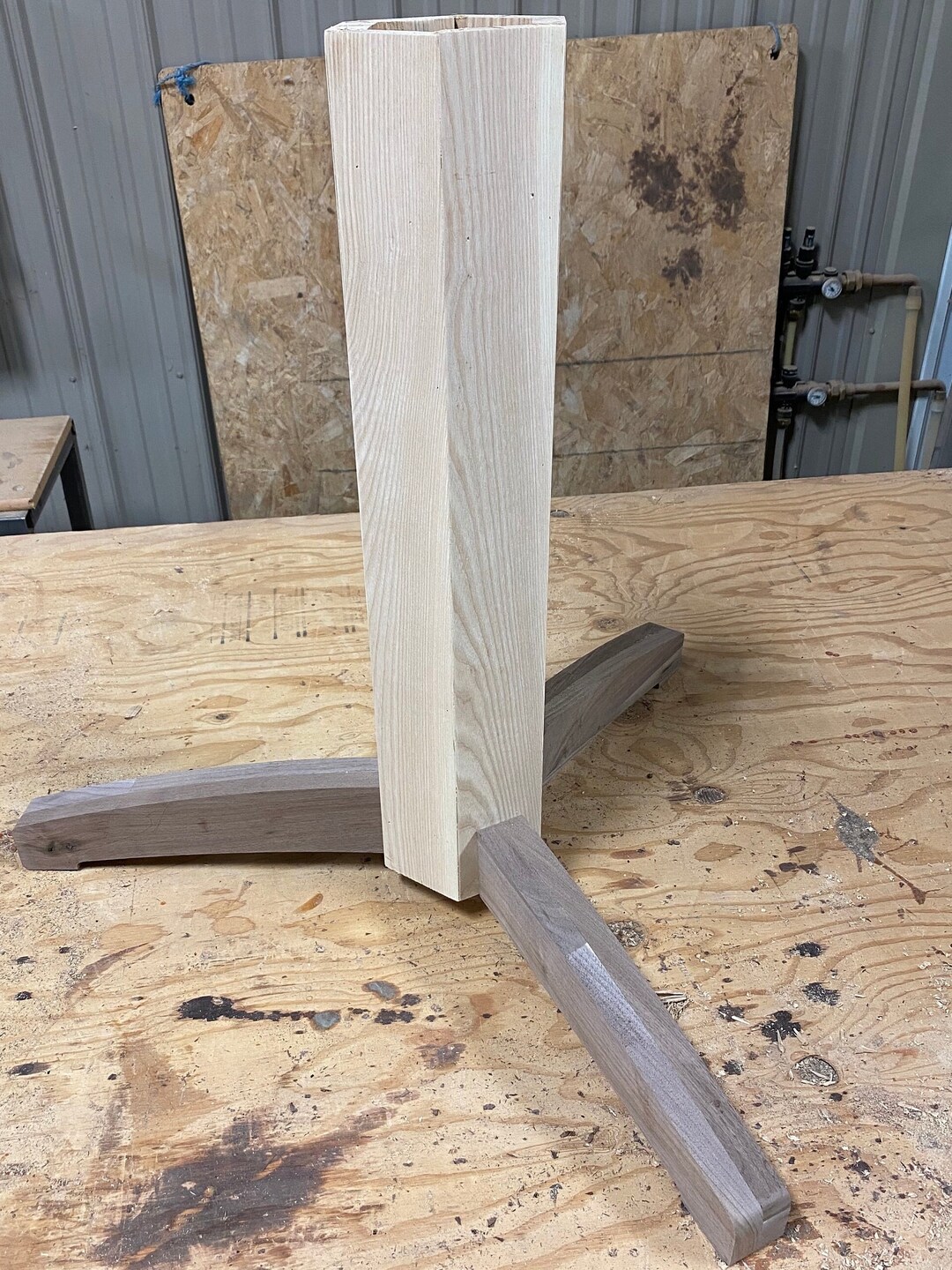 Wood Table Base Hexagon Base Modern Table Base 6 Sided Table Base - Etsy