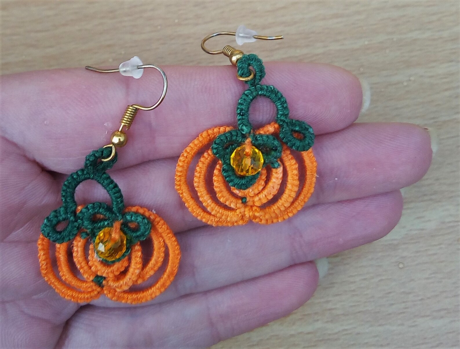Tatting Pattern Pumpkin Earrings Tatting Pumpkin PDF Digital Tatting ...