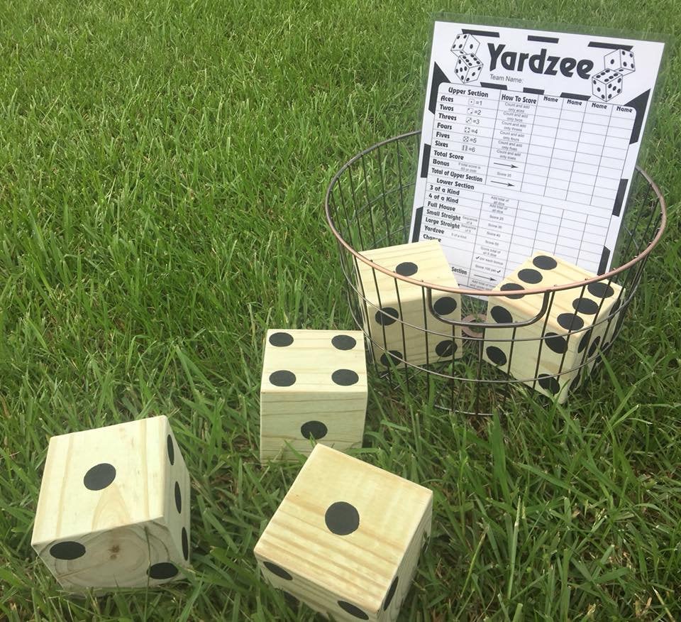 Outdoor Yardzee Game Giant Wooden Dice Outdoor Game - Etsy
