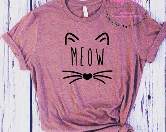 Meow t shirt | Etsy