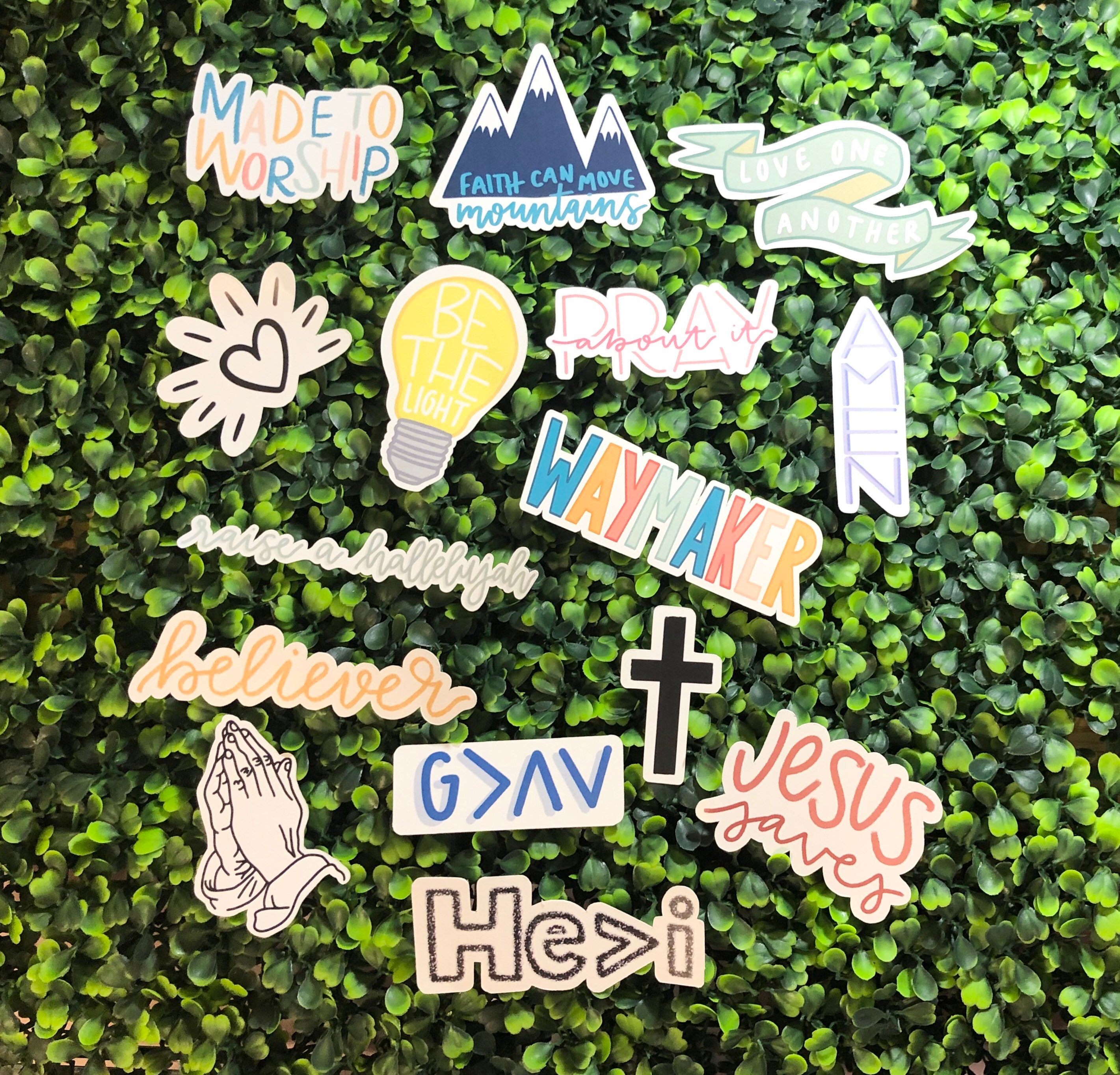 Christian Stickers Jesus Sticker Christian Sticker Pack | Etsy