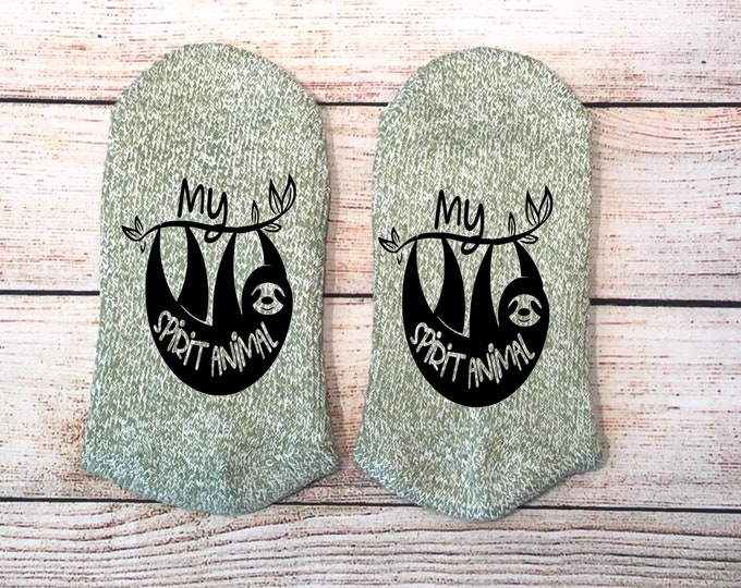 Sloth Socks, Sloth Spirit Animal Socks, Animal Lover, Gift for Her - Etsy