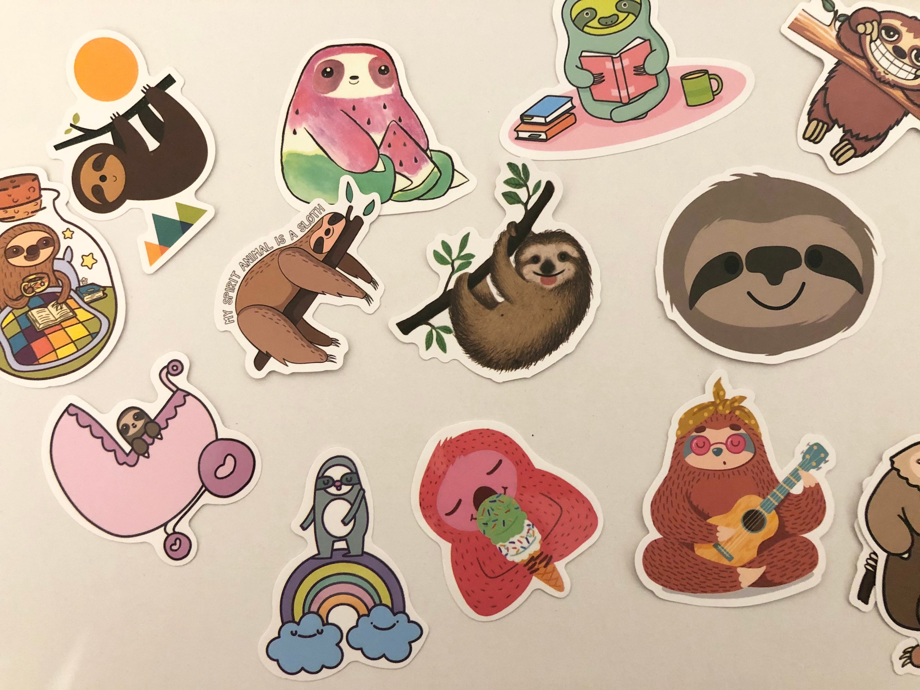 Sloth Sticker Pack Sloth Sticker Pack Sloth Stickers | Etsy