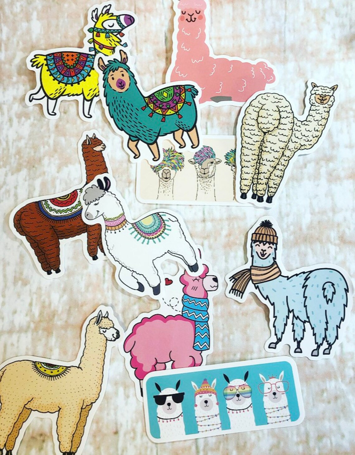 Llamas Sticker Pack Llama Stickers Llamas Water Bottle | Etsy